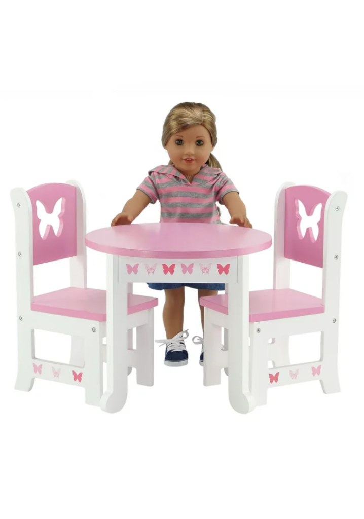 18" Doll Butterfly Table & 2 Chairs - The Doll Boutique
