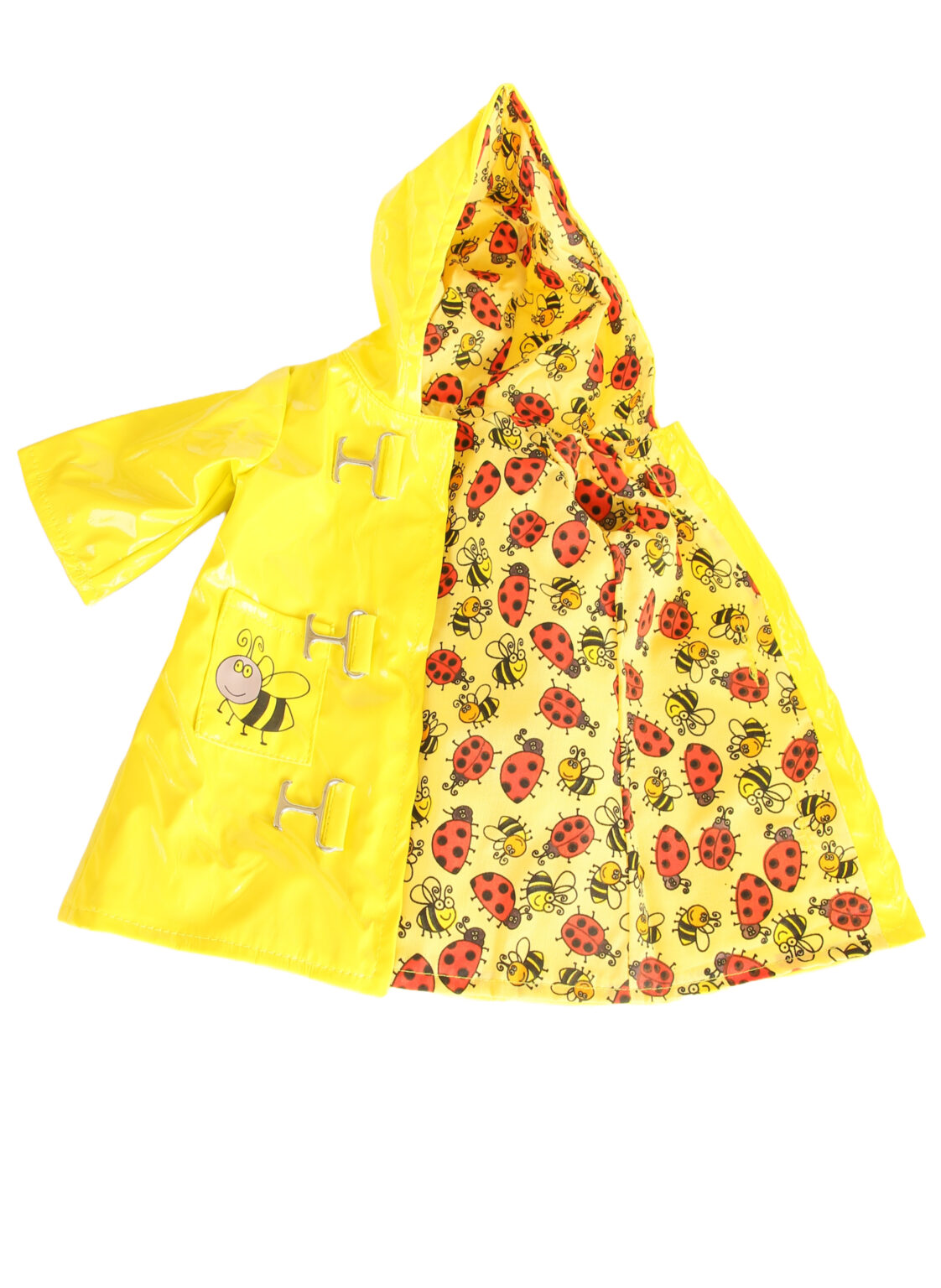 18" Doll Yellow Buzzy Bumble Bee Raincoat - The Doll Boutique
