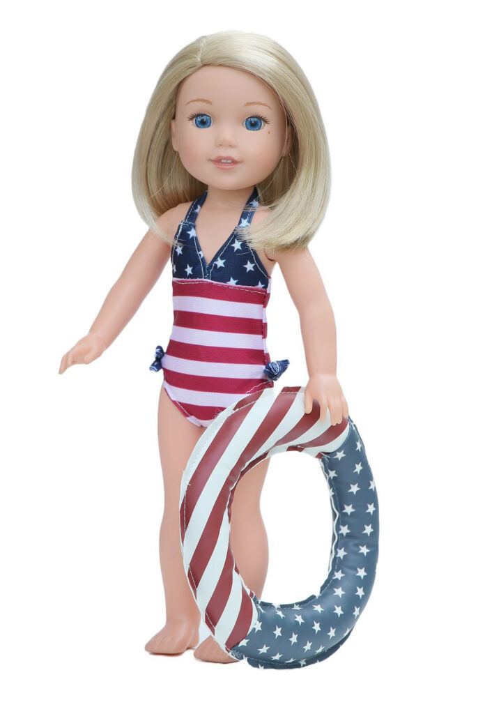 Doll Sized Patriotic Pool Float - The Doll Boutique