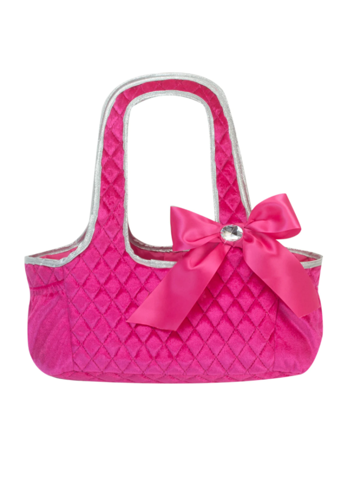 Hot Pink Quilted Tote Bag Doll Carrier - The Doll Boutique