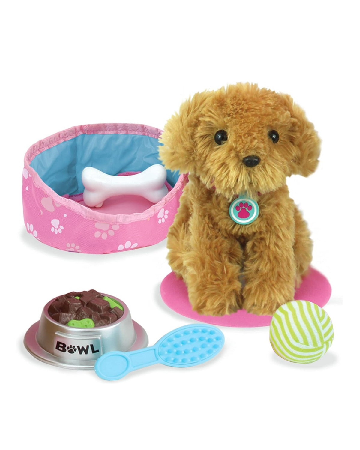 Boxed Gift Set Plush Puppy with Carrier & Accessories - The Doll Boutique