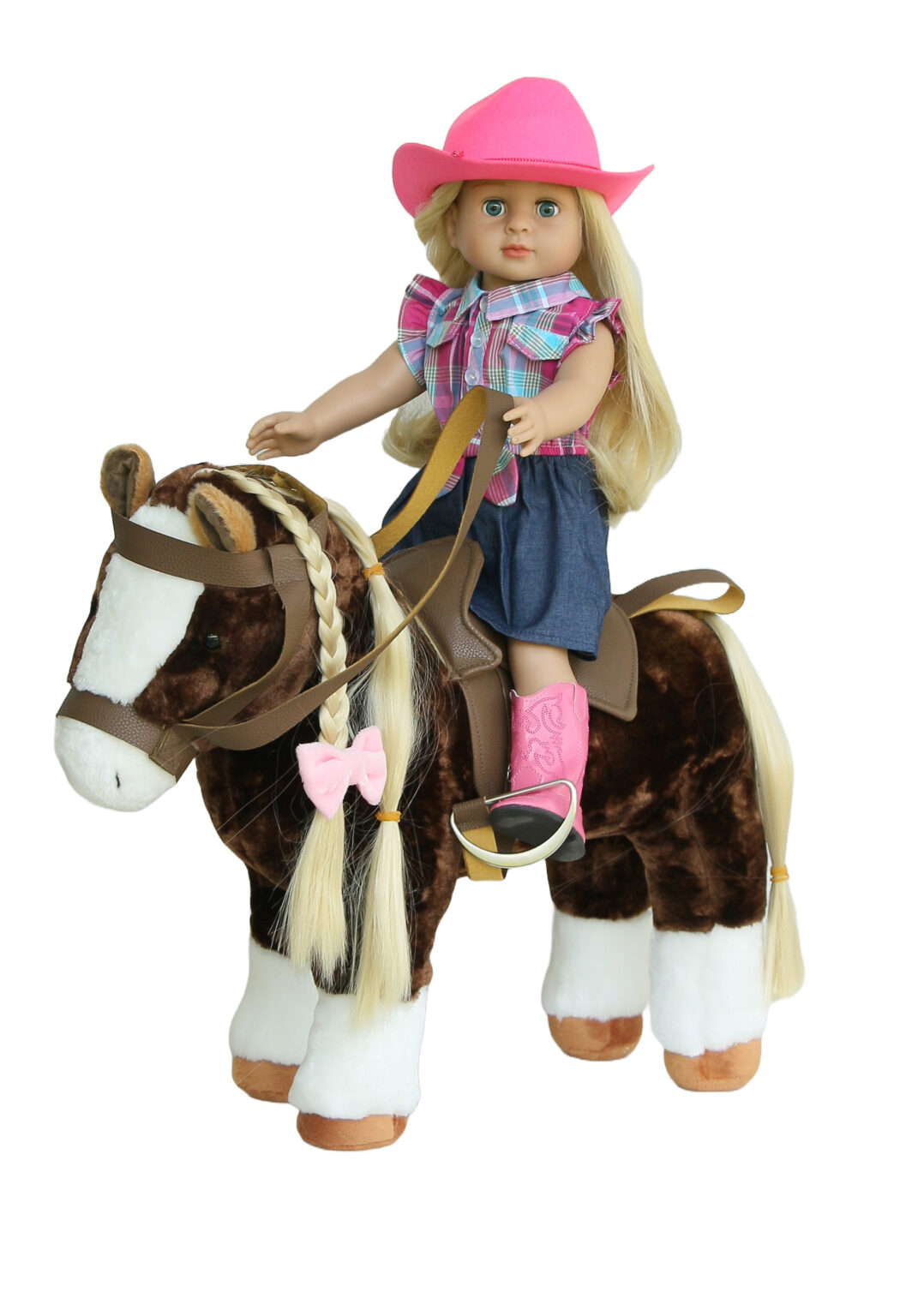 18" Doll Plush Horse with Saddle & Reins - The Doll Boutique