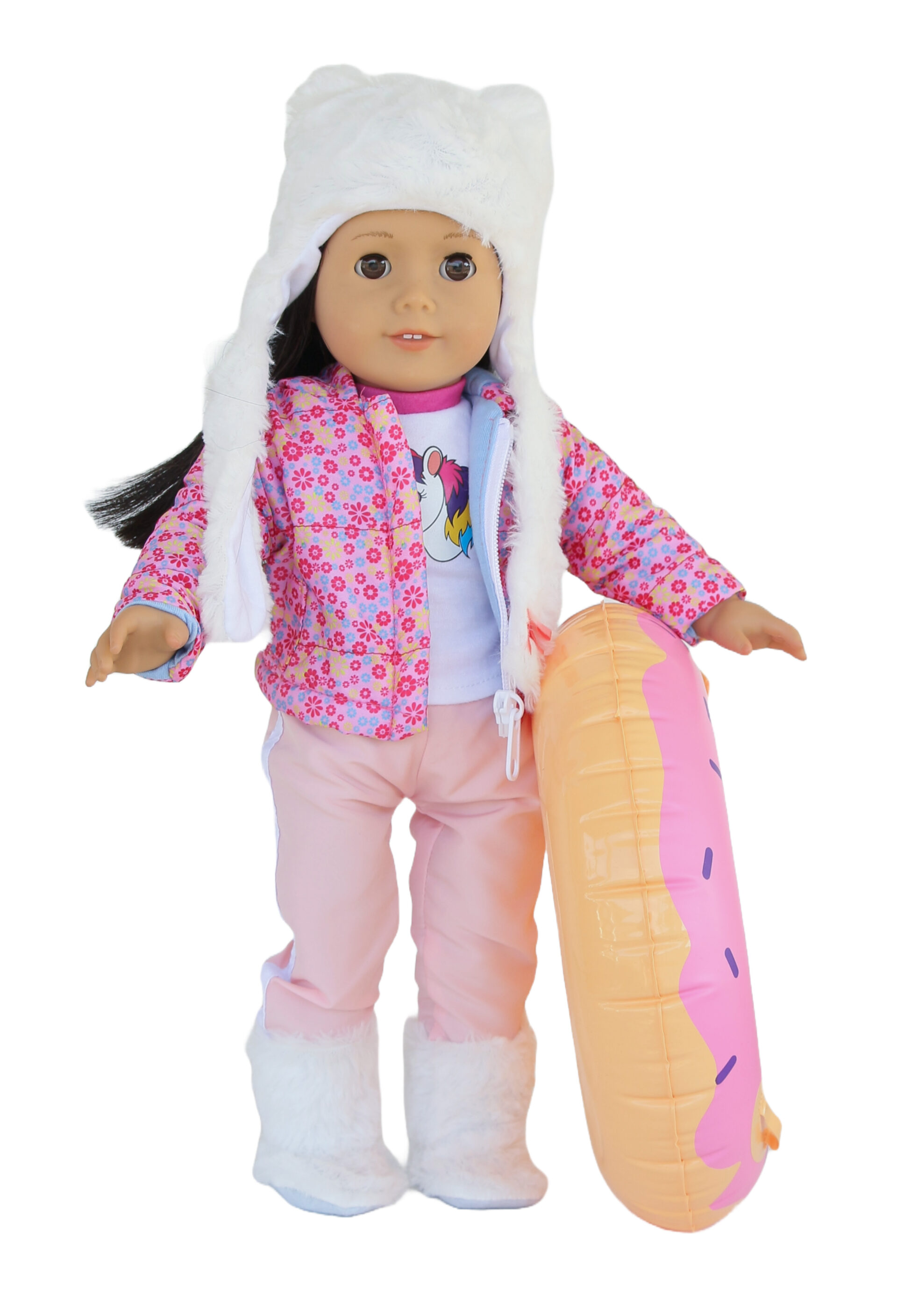 18" Doll 6-Piece Ski Outfit & Snow Tube - The Doll Boutique