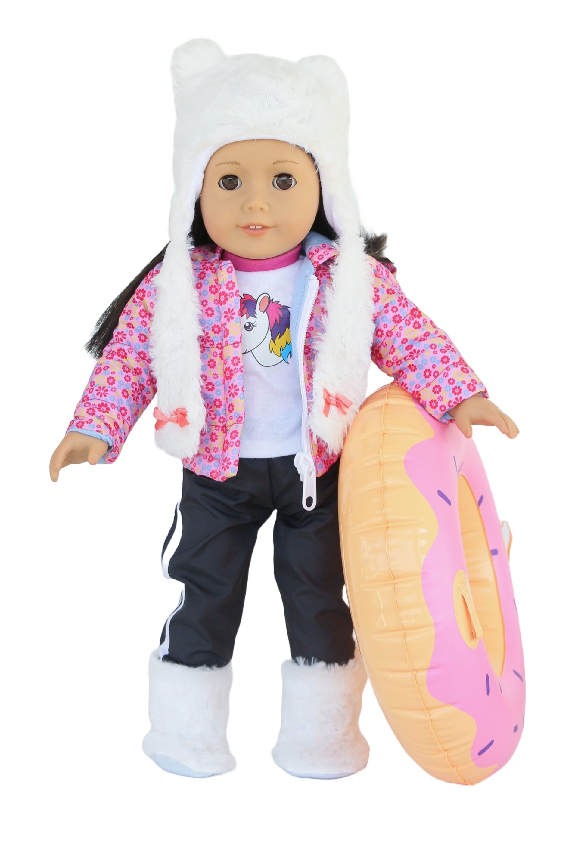 18" Doll 6-Piece Ski Outfit & Snow Tube - The Doll Boutique