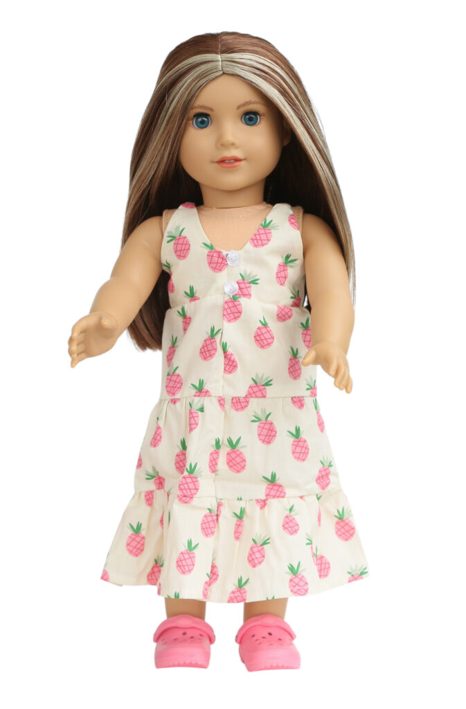 18" Doll Pineapple Maxi Dress - The Doll Boutique