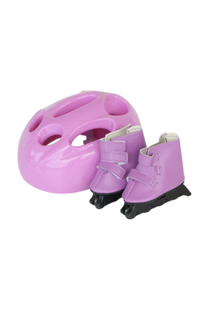 18" Doll Rollerblades & Helmet Set - The Doll Boutique